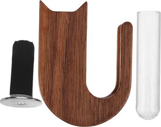 BESPORTBLE Auto Luftauslassvase aus Walnussholz mit Magnet Hydroponischer Blumenhalter f&uuml;r Auto Innenausstattung L&uuml;ftungsschlitzzubeh&ouml;r und Armaturenbrett Deko G