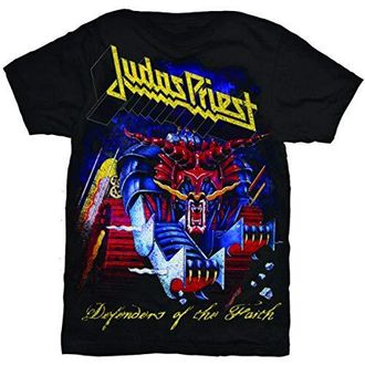 Collectors Mine Judas Priest-Defender of Faith - T-shirt - Homme - Noir (Schwarz) - Medium (Taille fabricant: M)
