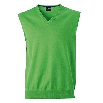 James & Nicholson Pull Classique sans Manches en Coton pour Homme - XXL - Vert