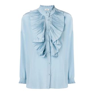 Zadig&Voltaire Plissiertes blaues Hemd - - Blouses & Shirts - Damen - Blau - S