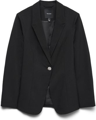 Vero Moda Damen Vmfilia Ls Fitted Blazer, Black, 40