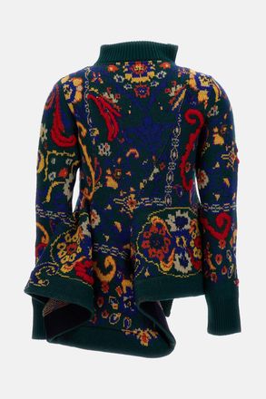 sacai Jacquard-pullover Mit Floralem Muster