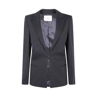 Twinset Slim Fit Blazer mit Taschen - - Jackets - Damen - Schwarzk - XL