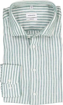 Seidensticker Seidensticker Herren Hemd gr&uuml;n Leinen