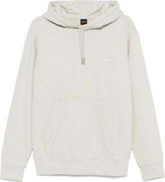 BOSS hoodie à logo brodé - Gris
