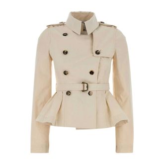 Burberry Femme, Vestes, Blanc, Taille: 36 FR Isabella Trench Jacket