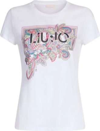 Liu Jo Femme, Tops, Blanc, Taille: 42 FR T-shirt &agrave; imprim&eacute; floral