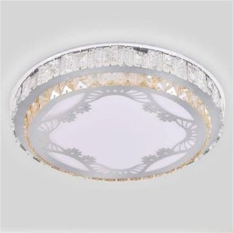 Trade Shop Trade Shop Traesio - Trade Shop - deckenleuchte 65W &Oslash;50CM led rund schicht kristalle verziert kalt licht 63283