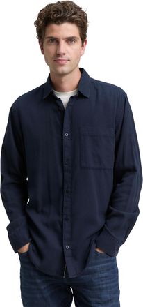 Tom Tailor Herren 1047344 Regular Fit Hemd aus Baumwolle, 10668-Sky Captain Blue, 3XL