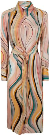 Paul Smith robe mi-longue à imprimé abstrait - Tons neutres