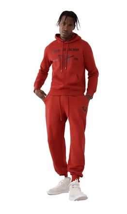 True Religion Herren Metallic Buddha Fleece Hoody Kapuzenpullover, True Red, XX-Large