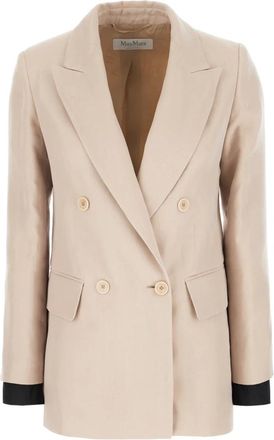 Max Mara Femme, Vestes, Beige, Taille: 38 FR Mxsfeltro Blazer