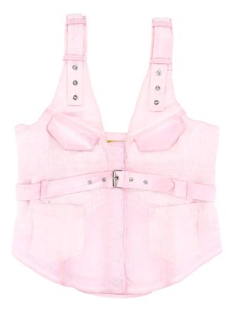 Marques Almeida haut &agrave; taille ceintur&eacute;e - Rose