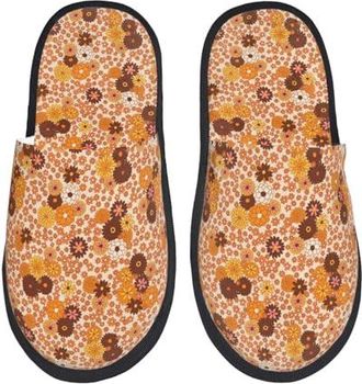 Generic Fleur Hippie Homme Femme Slippers Antid&eacute;rapantes Chaussons Confortable Pantoufles Pour Maison Hiver Int&eacute;rieur M