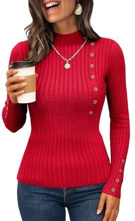 Generic Pull Femme Chic Et Elegant Col Roul&eacute; Pulls Grande Haut V&ecirc;tements Fashion Cachemire Long Hiver Sweaters WomenS Taille Mode Blanc Femmes Pulls, Gilets E