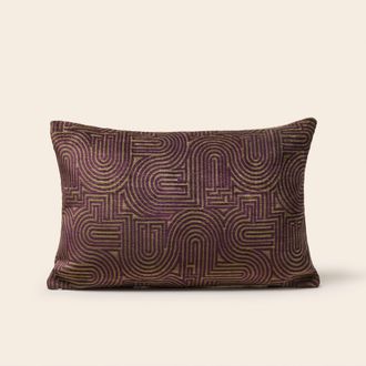 Madura Housse De Coussin Klark Kaki et prune - MULTICOLORE