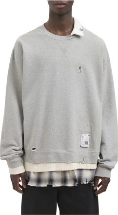 Miharayasuhiro Mihara Yasuhiro, Homme, Sweatshirts et sweats &agrave; capuche, Gris, Taille: M Maglia Triple Layered