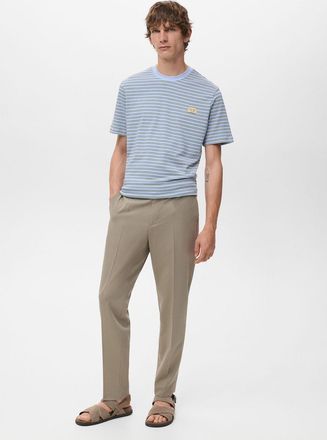 Mango Gestreiftes Regular-Fit. Hemd aus 100 % Baumwolle wassergrün - Herren - XXL - MANGO MAN