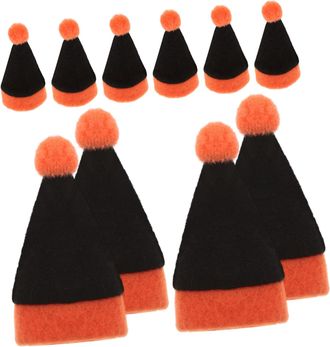 SOLUSTRE 10stücke Mini-weihnachtsmützen Kleine Stoff-weihnachtsmützen Zum Basteln Weihnachtsschmuck Dekoration Für Weihnachtsbaum Und Party