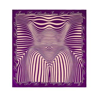 Jean Paul Gaultier Femme, Accessoires, Multicolore, Taille: ONE Size The Body Morphing Marinière Scarf