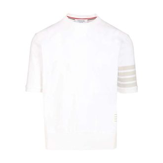 Thom Browne 4-Bar T-Shirt - - Tops - Herren - Wei&szlig; - 2XL