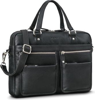 Royalz sac &agrave; bandouli&egrave;re cuir homme San Francisco sacoche pour ordinateur portable 13-14 pouces sac daffaires messager vintage