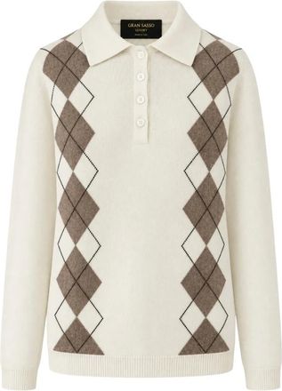 Gran Sasso Polo en laine m&eacute;rinos - Femme - Tops - Beige - Taille: 50 FR