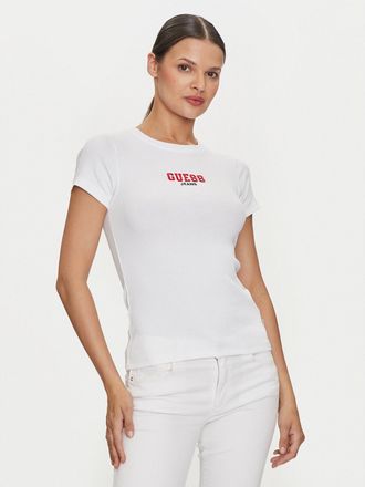 Guess T-Shirt W4YI64 KA0H1 Weiß Slim Fit