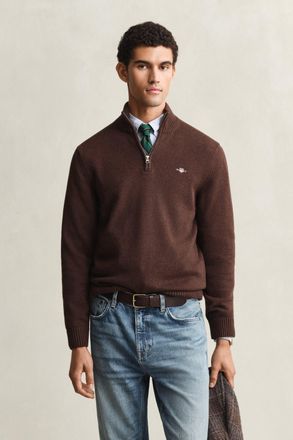 GANT Herren Casual Troyer aus Baumwolle (XXXL) Braun MELANGE