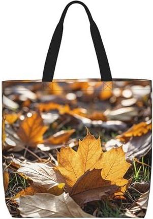 Generic Feuilles S&egrave;ches Sac Cabas Pliable Sacs Imperm&eacute;able Sac A Main Femme Pour Voyage Universit&eacute; Plage