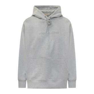 Michael Kors Grauer Hoodie mit gesticktem Logo - - Sweatshirts & Hoodies - Damen - Grau - L
