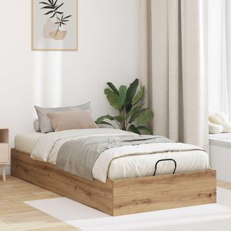 vidaXL Vidaxl Letto Ottomano Con Archiviazione Rovere Artigianale 90 X 200 Cm
