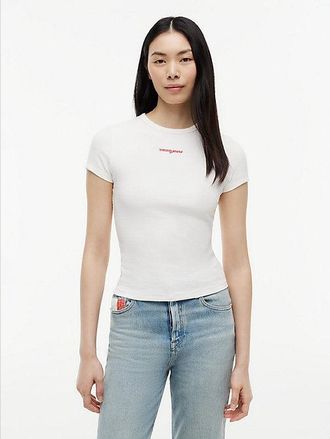 Tommy Hilfiger T-shirt slim c&ocirc;tel&eacute; &agrave; logo
