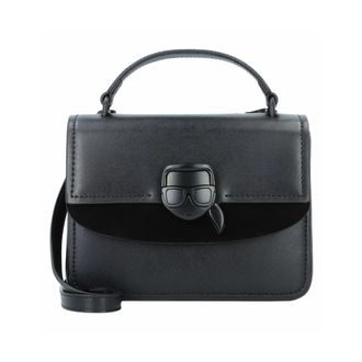 Karl Lagerfeld K/Ikonik Lock Top Handle - - Bags - Damen - Schwarzk - ONE SIZE