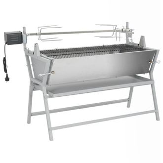 vidaXL Vidaxl - Broche &agrave; r&ocirc;tir de barbecue Fer et acier inoxydable