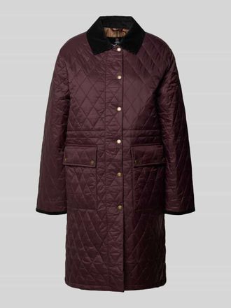 Barbour Regular Fit Steppmantel mit Druckkn&ouml;pfen
