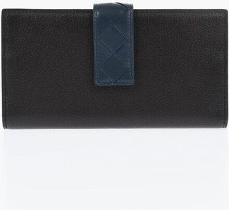 Bottega Veneta Saffiano Leather Wallet with Braided Detail Gr&ouml;&szlig;e Unica