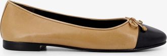 Tory Burch Leather ballerinas with contrasting toe - TORY BURCH - gender_Woman