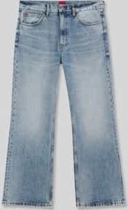 HUGO BOSS Tapered Fit Jeans aus reiner Baumwolle im 5-Pocket-Design