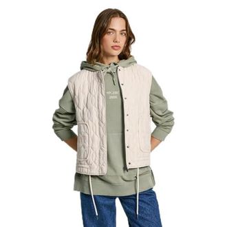 Pepe Jeans London Ali Vestes, Blanc (Mousse White), M Femme