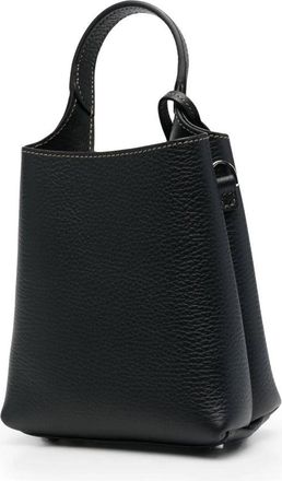 Tod's Pebbled Calf Leather Tote Bag - Black
