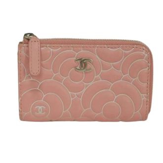 Chanel Pre-owned Camellia Calfskin M&uuml;nzetui - - Pre-owned - Damen - Rosa - ONE SIZE
