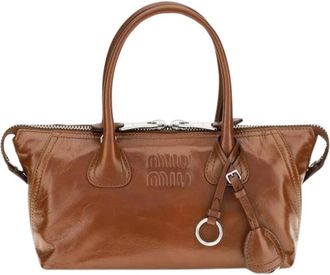 Miu Miu Vitello Shine Handtasche - - Bags - Damen - Braun - ONE SIZE