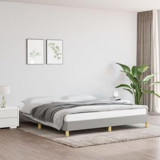 vidaXL Cadre de lit sans matelas gris clair 180x200 cm tissu Vidaxl