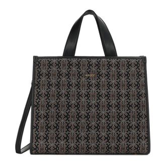 Kazar Gro&szlig;e Handtasche aus gemustertem Stoff - - Bags - Damen - Schwarzk - ONE SIZE