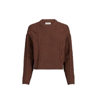 Guess Pull col rond en coton et laine m&eacute;lang&eacute;s