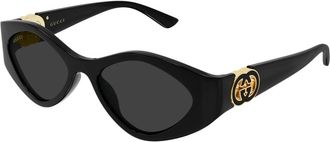 Gucci Emblem Sonnenbrille - - Accessories - unisex - Schwarzk - 52 MM