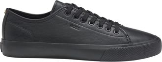 HUGO BOSS Profil Sneaker f&uuml;r Herren, Leder, niedrig geschnitten (Schwarz)