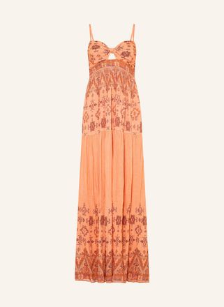 BA&SH Ba&Sh Kleid Zema Mit Glitzergarn Und Cut-Out orange