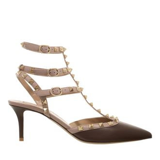 Valentino Garavani Hohe Schuhe - Rockstud Pumps - Gr. 38,5 (EU) - in Braun - f&uuml;r Damen